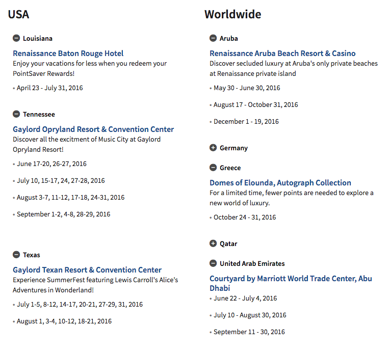 Save Points With Marriott Rewards PointSavers® Awards