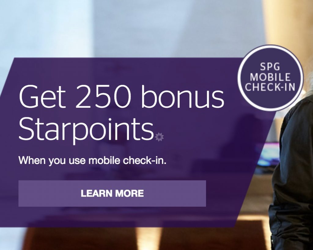250 Bonus SPG Points with Mobile Check-In - AwardWallet Blog
