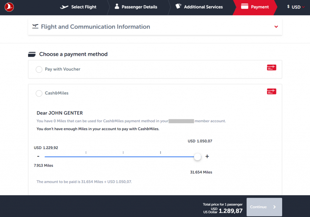 Turkish Airlines New Cash & Miles Program