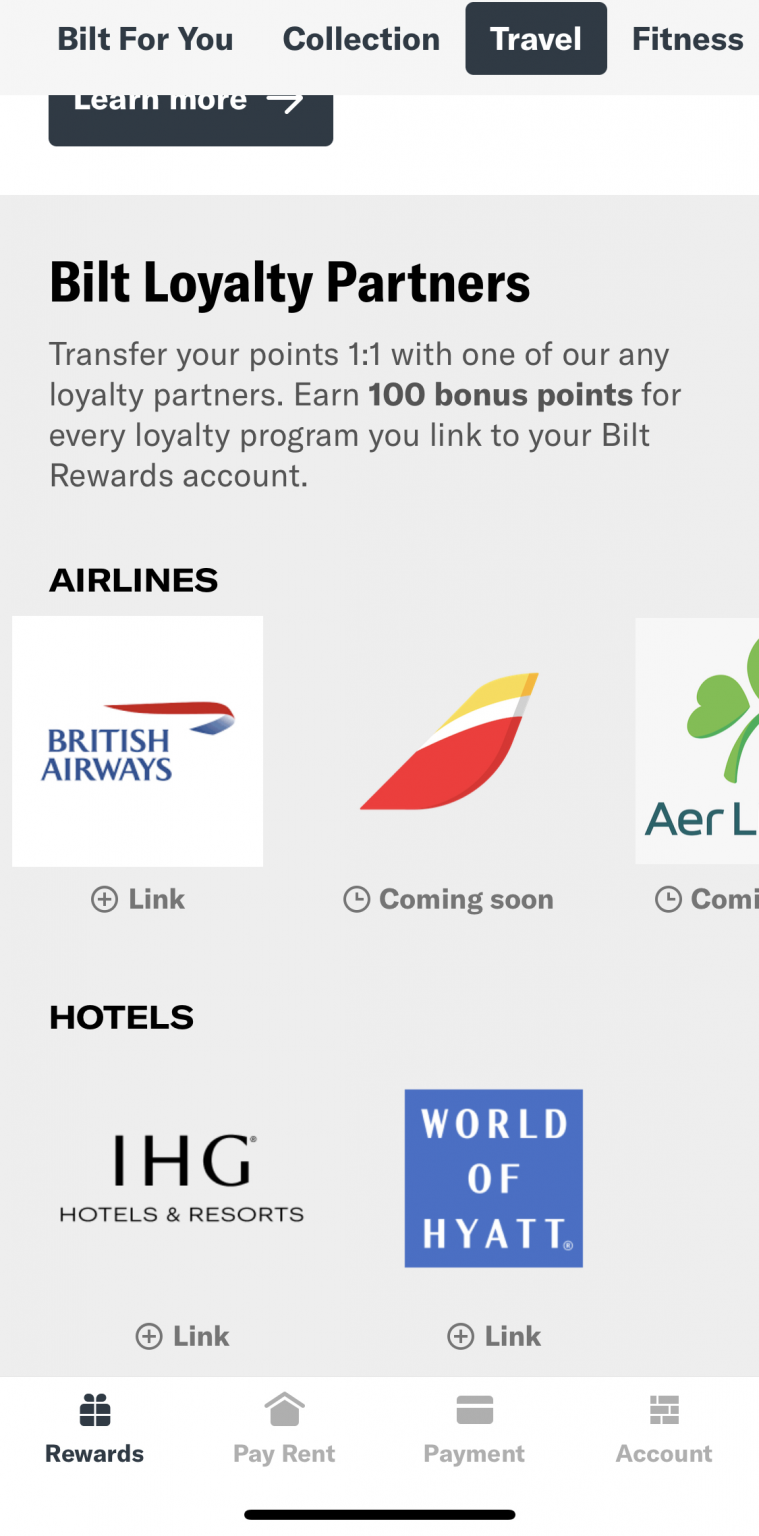 Bilt Rewards Adds Three New Airline Transfer Partners