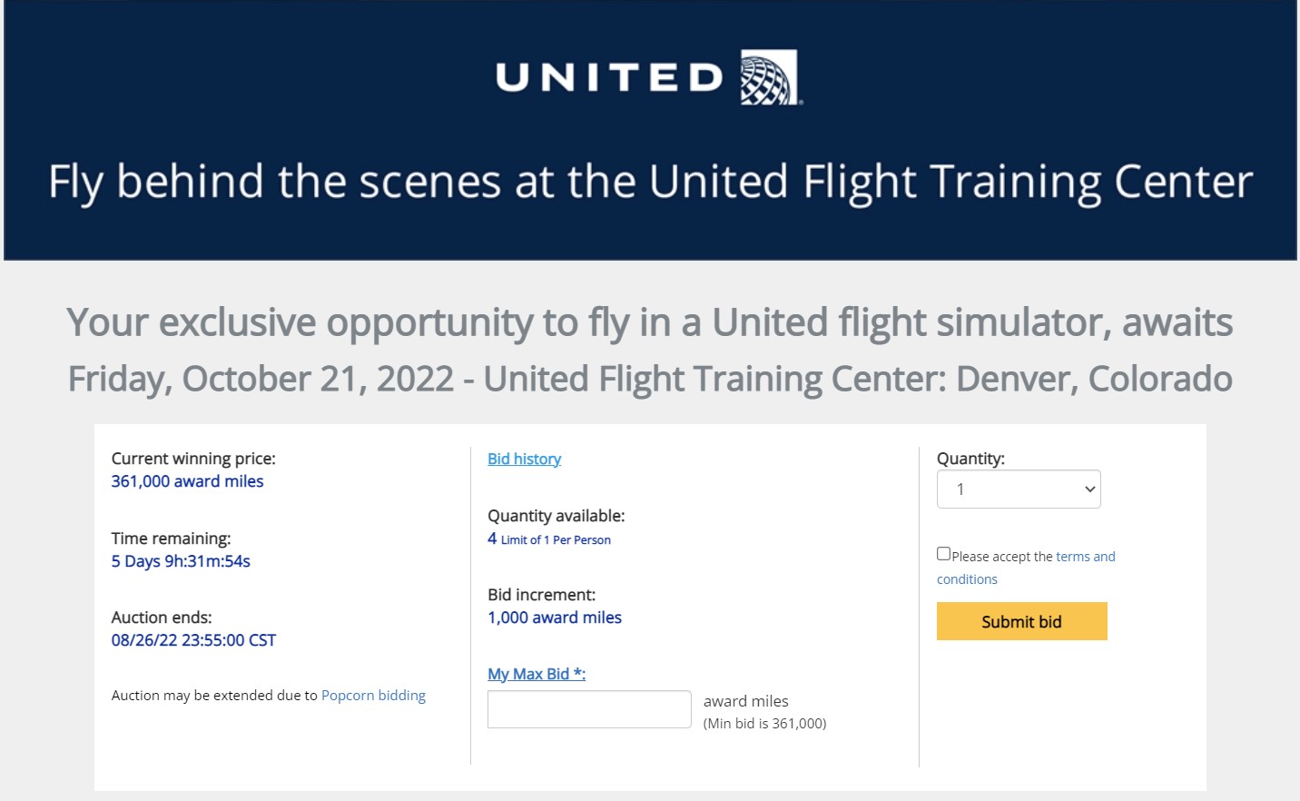 Bid United Miles to Win a Flight Simulator Experience - AwardWallet Blog