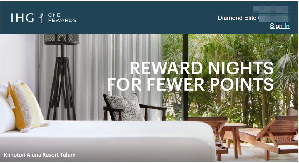 IHG 15% Reward Night Discount for Cardholders and Elites