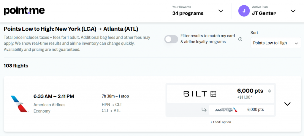 Point.Me Now Supports Bilt Rewards Transfer Partners
