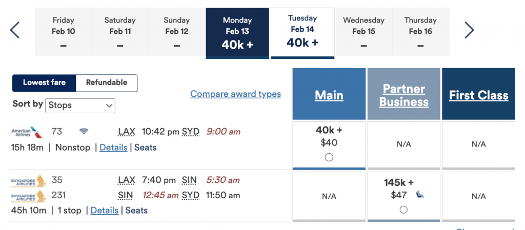 2023 Alaska Airlines Mileage Plan Award Chart Change