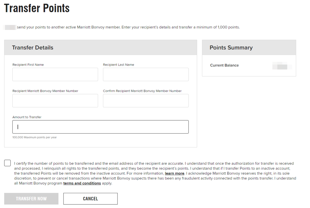 Marriott Bonvoy Releases Online Points Transfer Tool