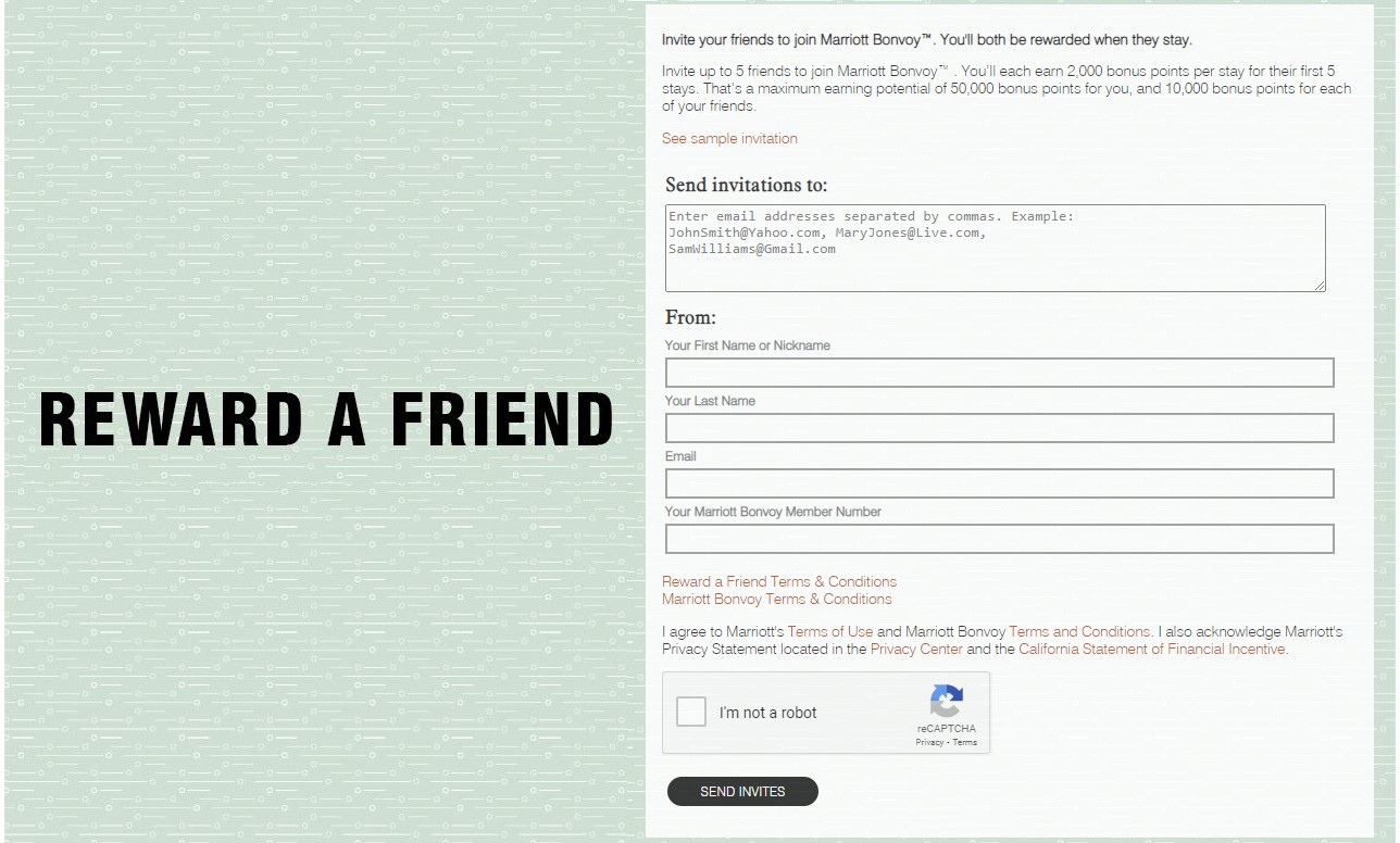 Marriott Refer a Friend for Bonus Bonvoy Points