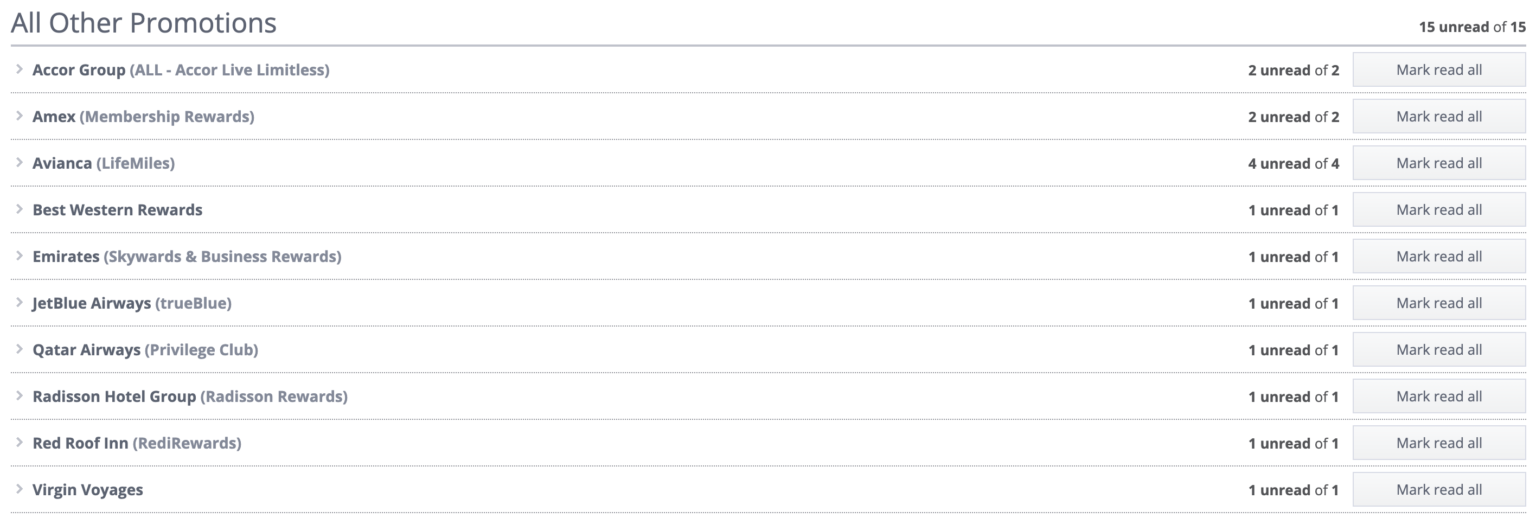 AwardWallet Promo Tracking Tool