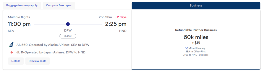 The Best Alaska Airlines Mileage Plan Award Chart Sweet Spots