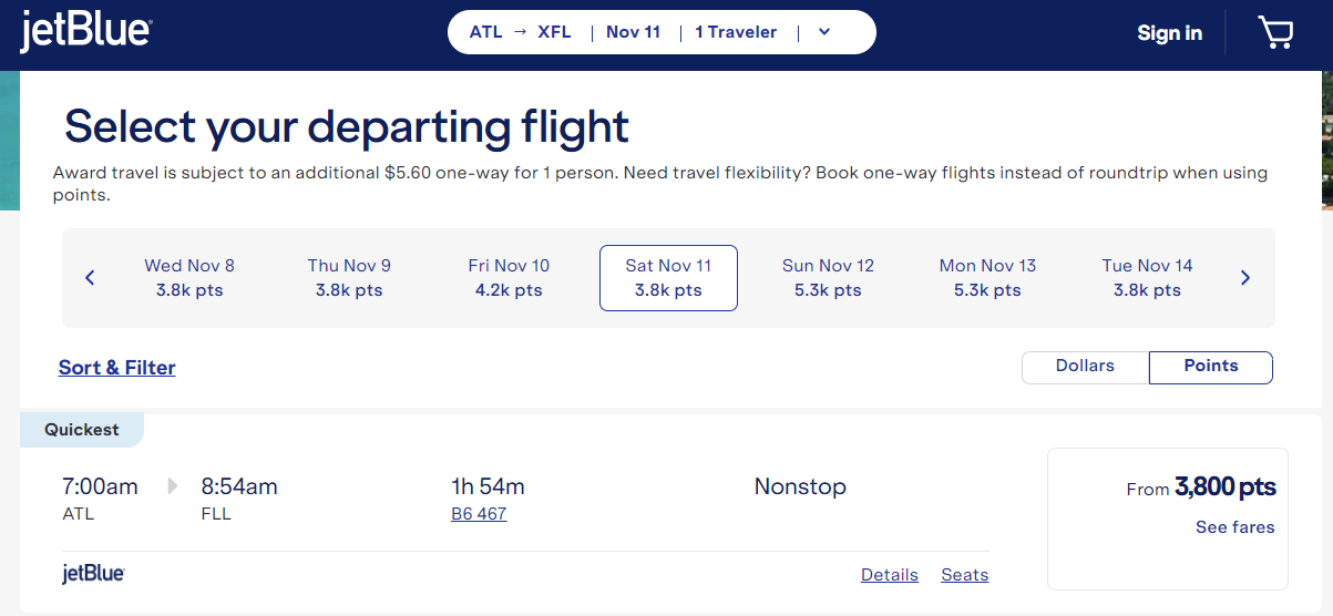 Amex Membership Rewards Points for Domestic U.S. Award Flights