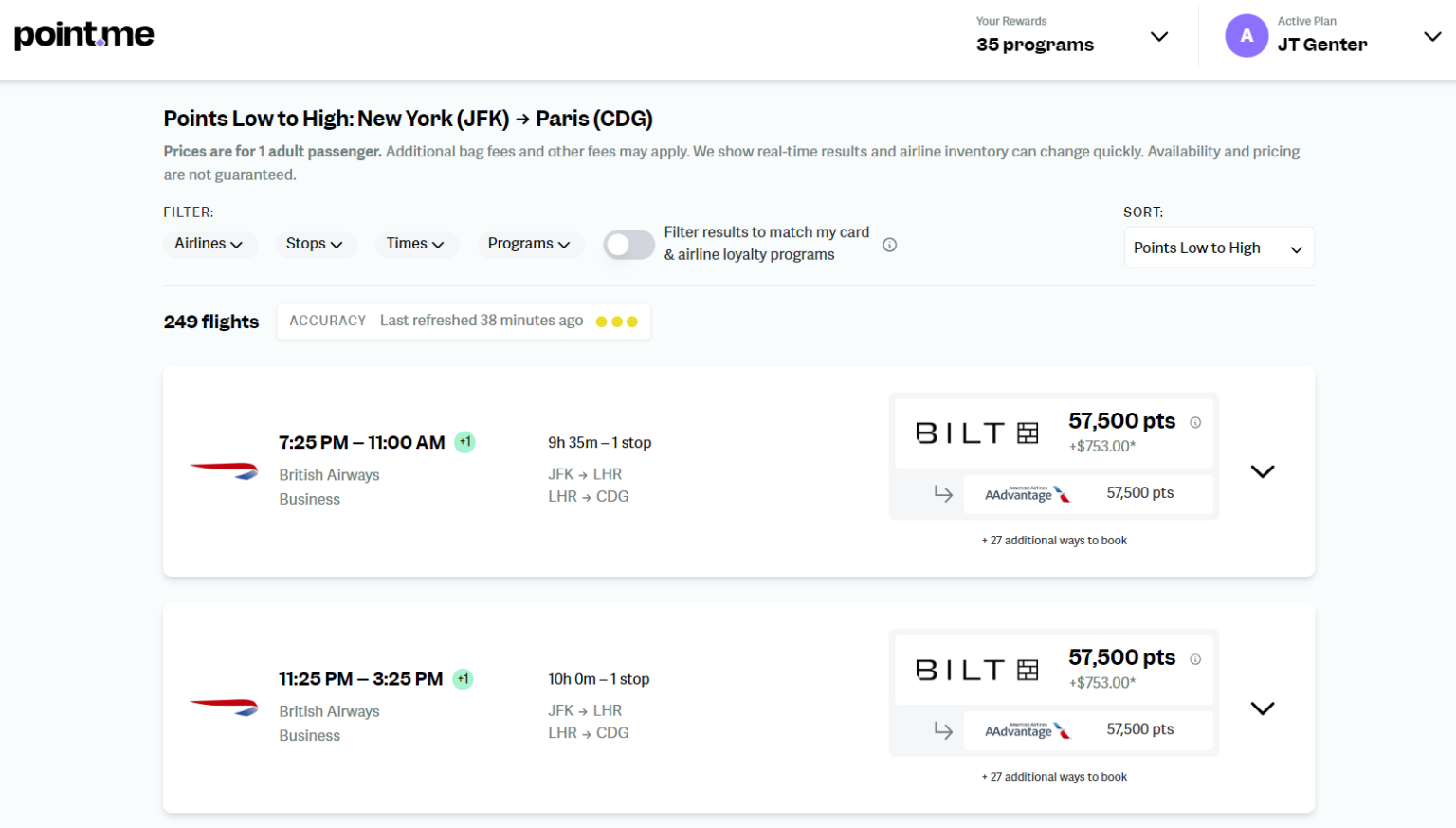 Point.Me QuickLook Tool Shows Award Availability in Seconds