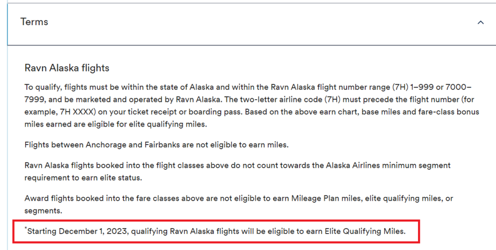 Alaska Adds Elite Status Earnings on Ravn Alaska