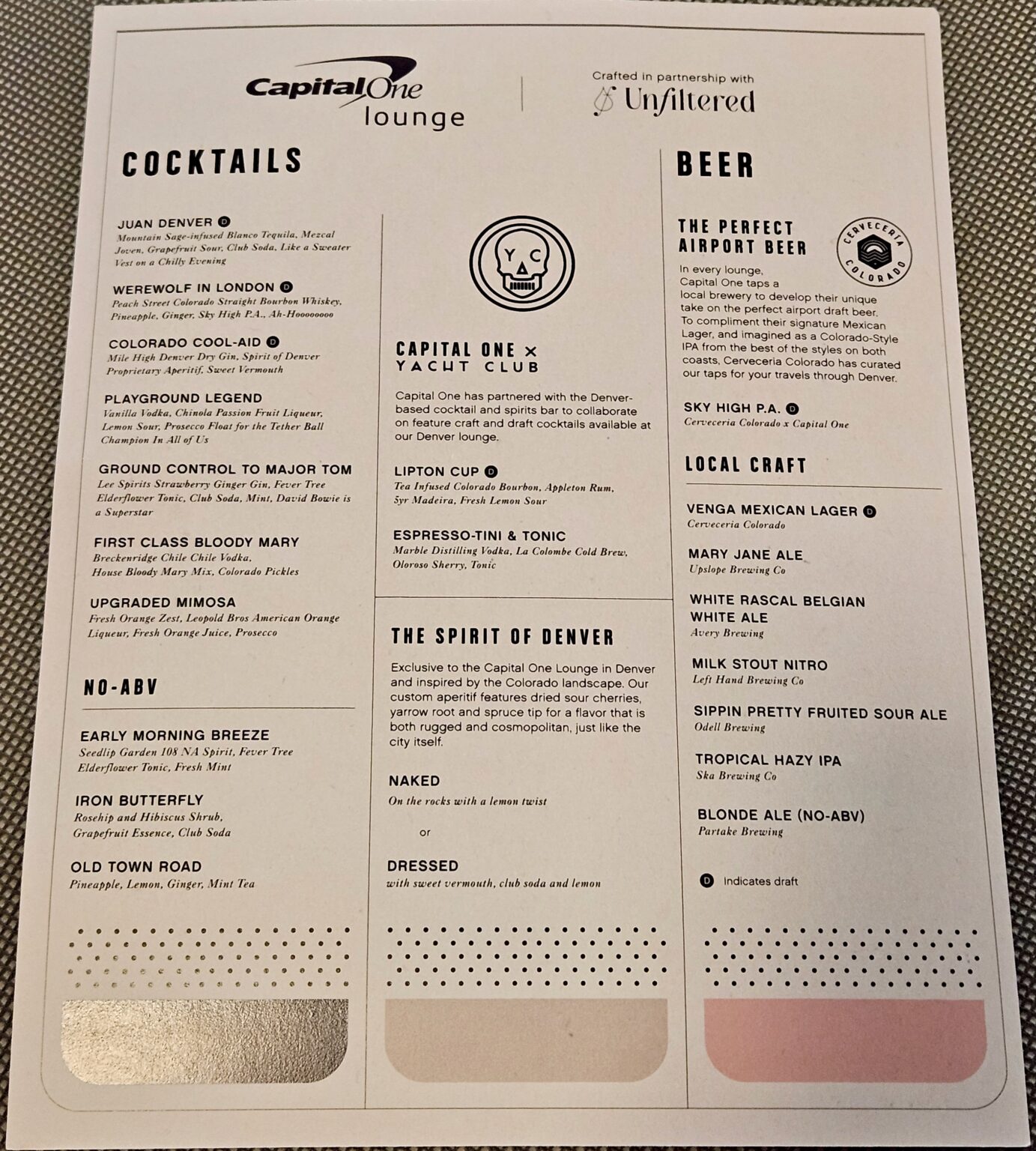 Capital One Lounge Denver Review: Opening Day Visit