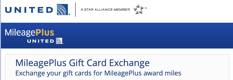 United MileagePlus Gift Card Exchange: Turn Gift Cards Into Miles