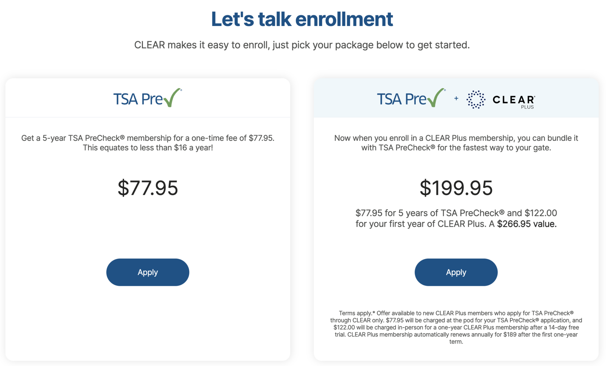 You Can Now Sign up for Clear and TSA PreCheck Together