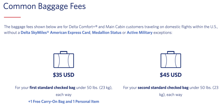 Delta Increases Baggage Fees: Here are the New Delta Bag Fees