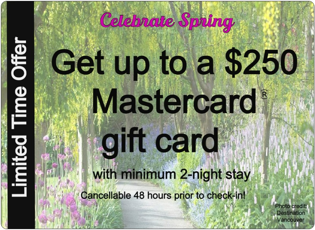 Stay Vancouver Hotels Giving Up to a $250 Mastercard for 2 Nights