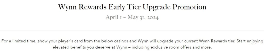 Wynn Offering Status Match From Other Casino Loyalty Programs