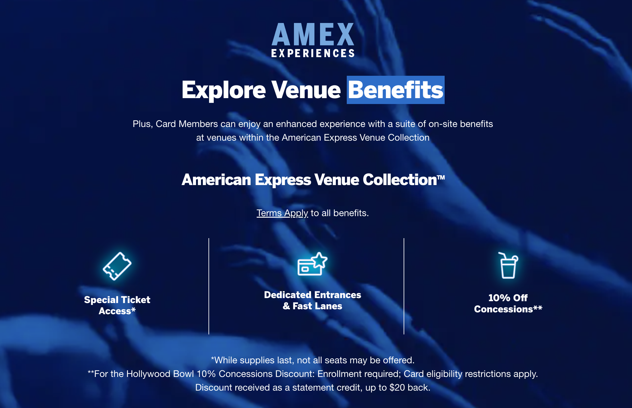 Amex Venue Collection: Perks and Savings for Card Members