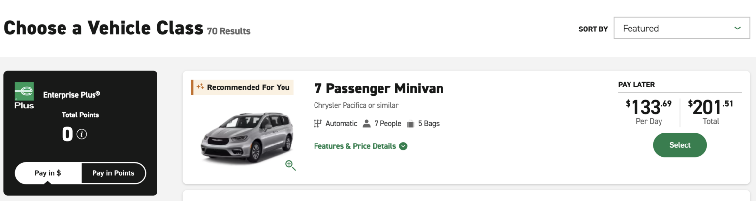 Status Match to Enterprise Plus for Free Rental Car Perks