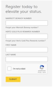 How To Status Match from Marriott Bonvoy to Hertz Gold Plus