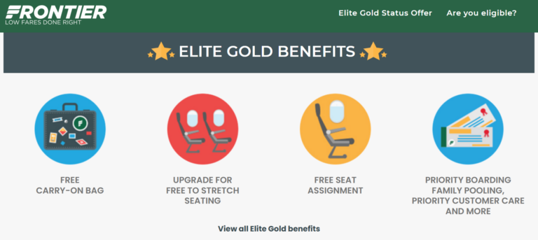 Buy Frontier Elite Gold Status Through 2026 for $499