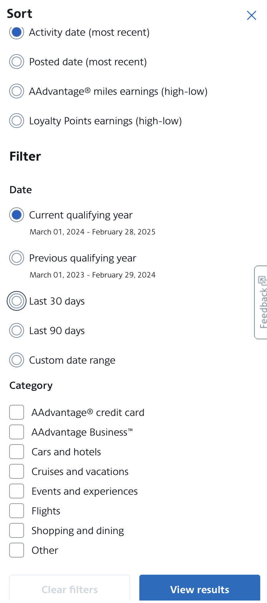 How to View Your American Airlines AAdvantage Account Activity
