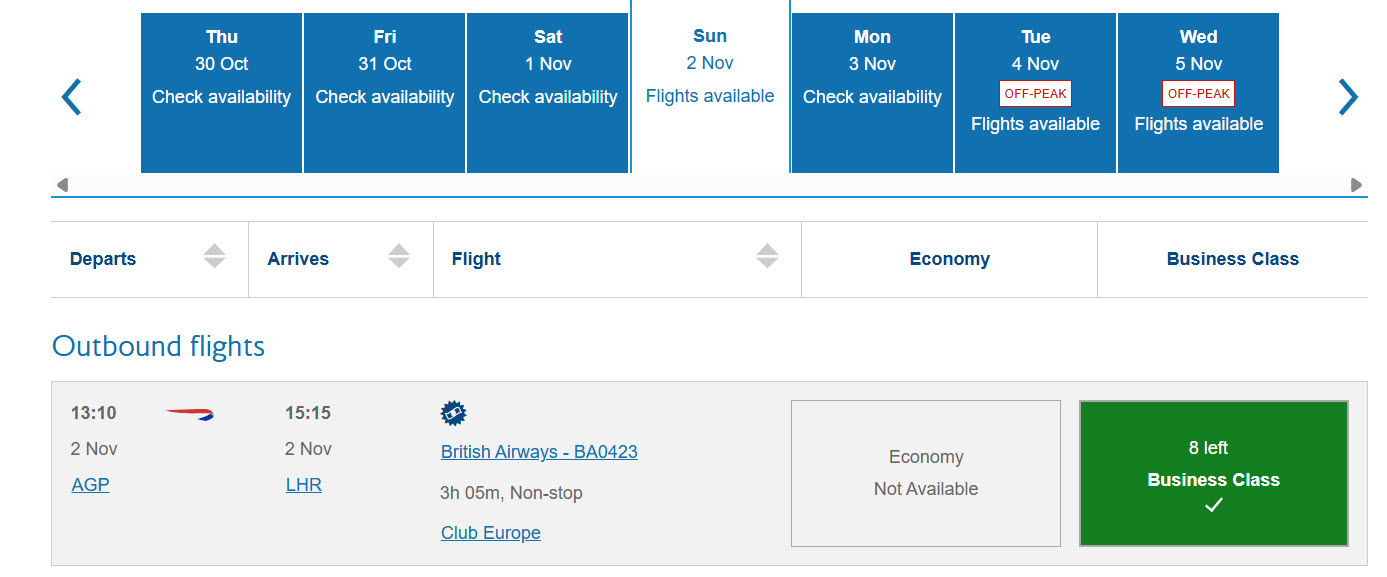 British Airways Avios-Only Flight Options and Rates - AwardWallet Blog