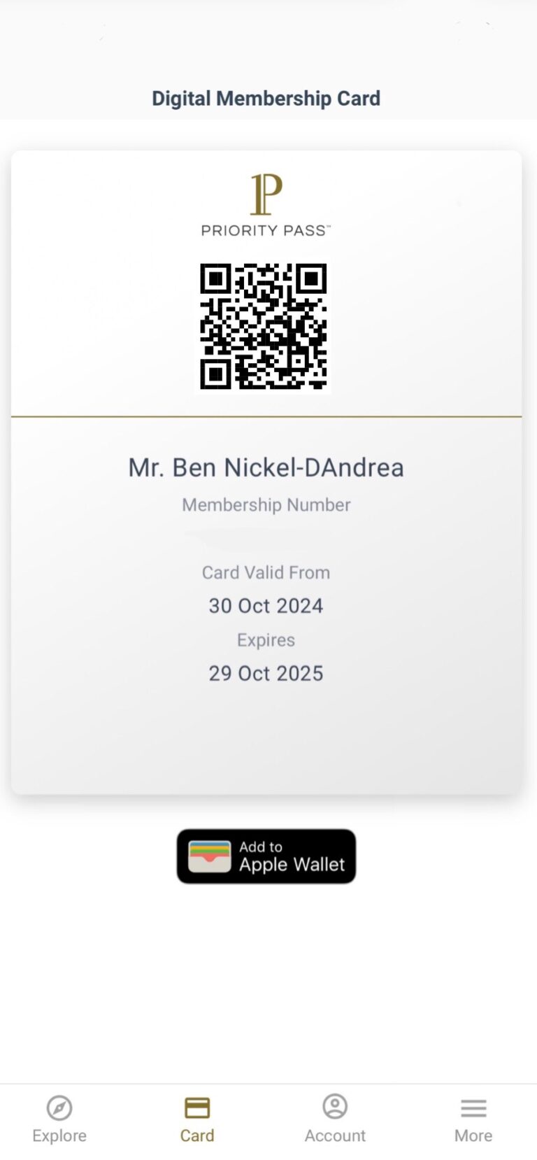 How to Set Up Your Digital Priority Pass Card