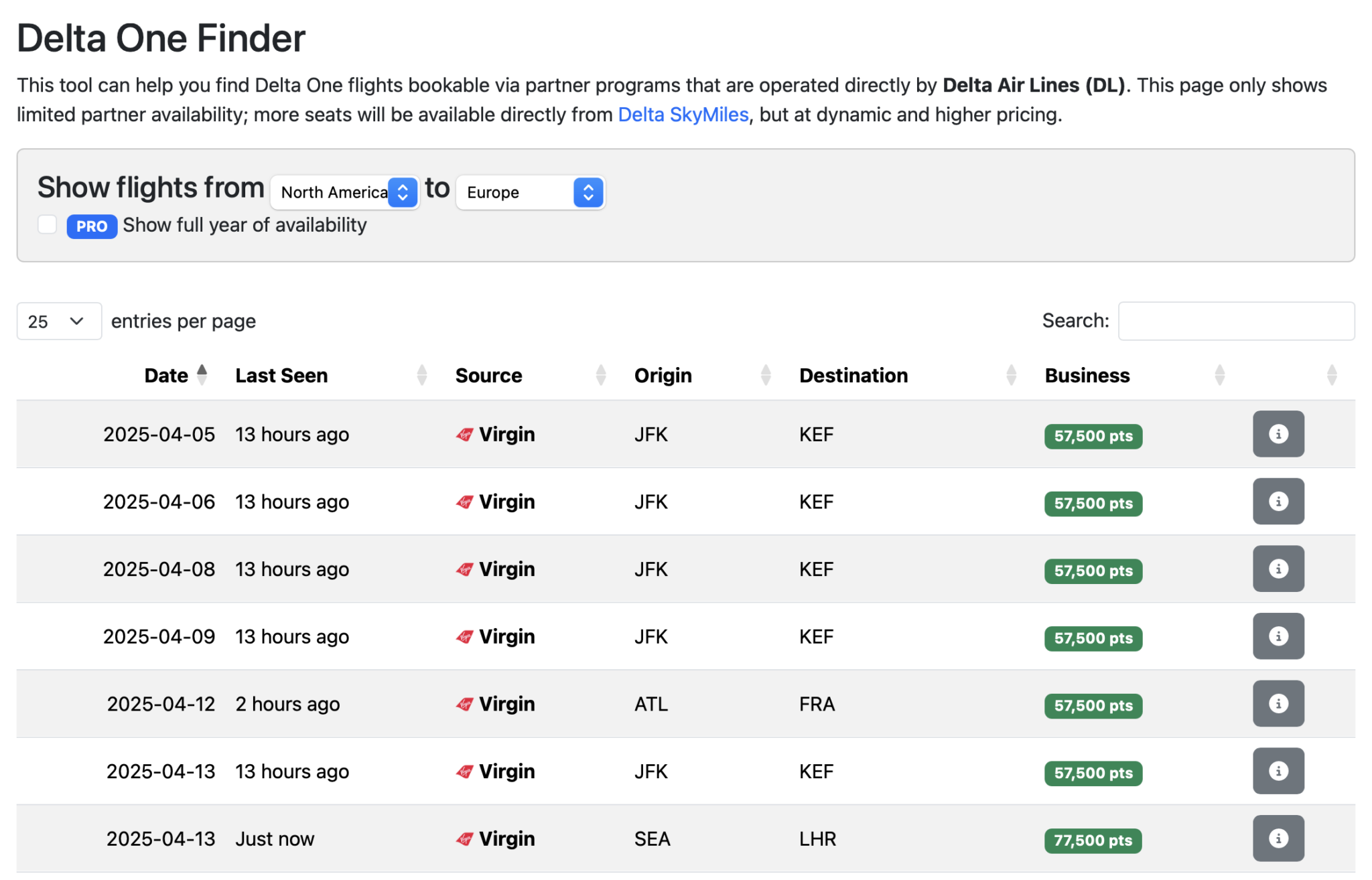 How To Use the Virgin Atlantic Reward Seat Checker - AwardWallet Blog