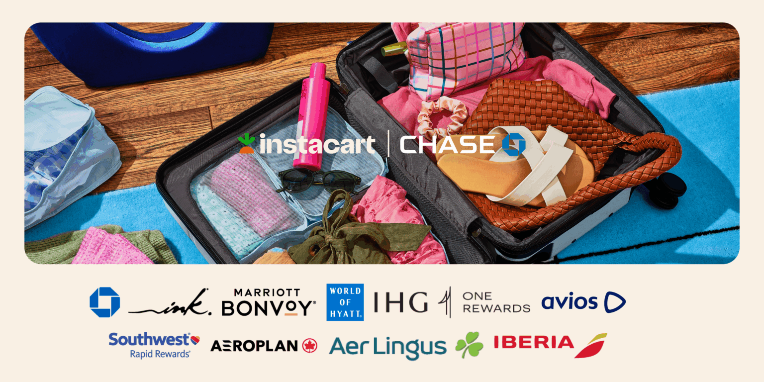 Chase Adds Free Instacart+, Monthly Credits to Many Cards