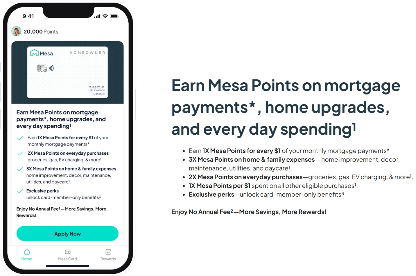 Mesa Homeowners Card: Earn Points on Mortgage Payments!