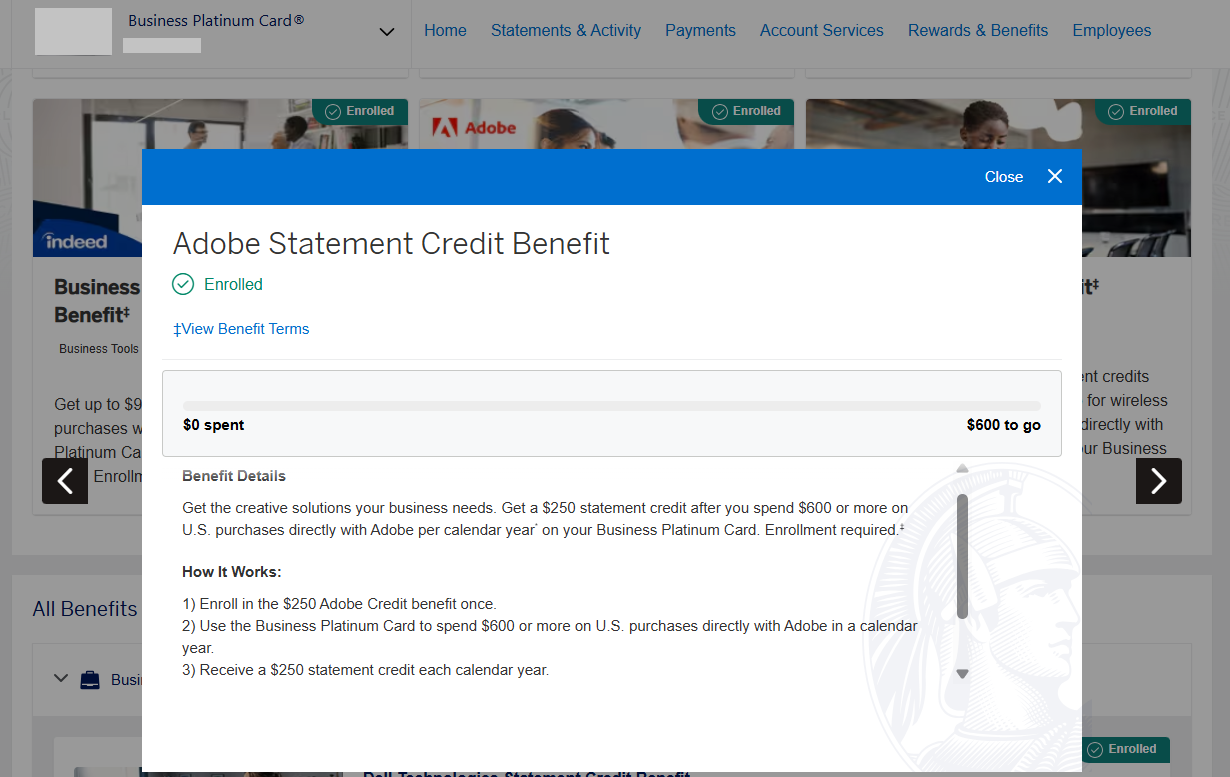 How the Amex Business Platinum Adobe Credit Works - AwardWallet Blog
