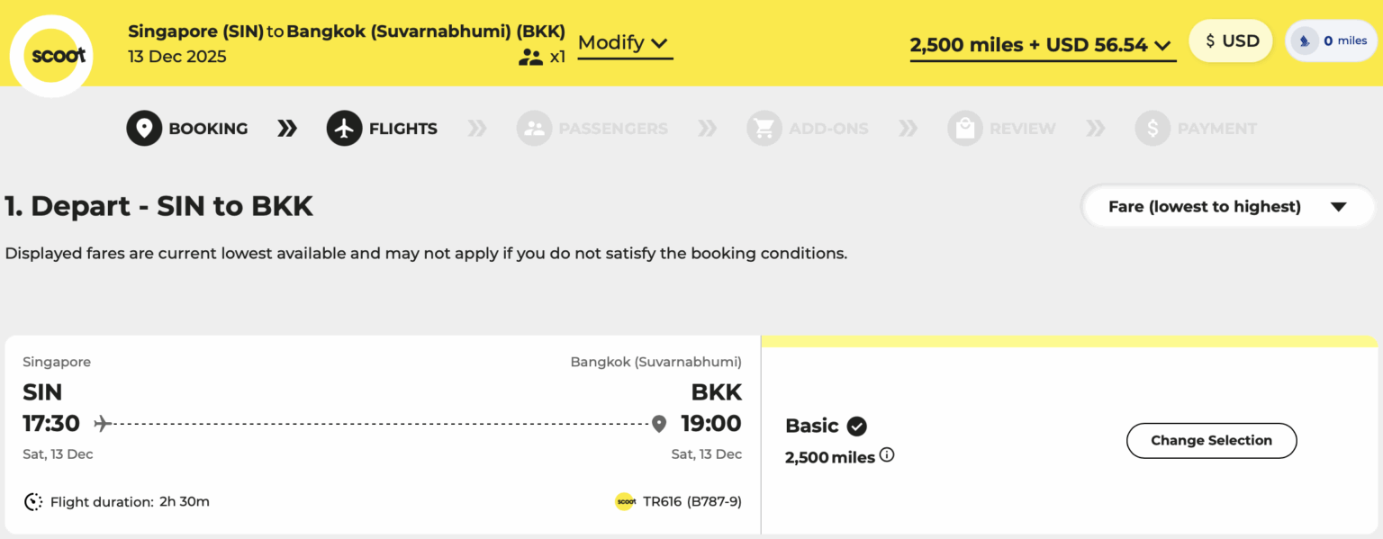 Scoot Rolls Out Fixed Award Chart: Book Flights From 1,500 Miles!