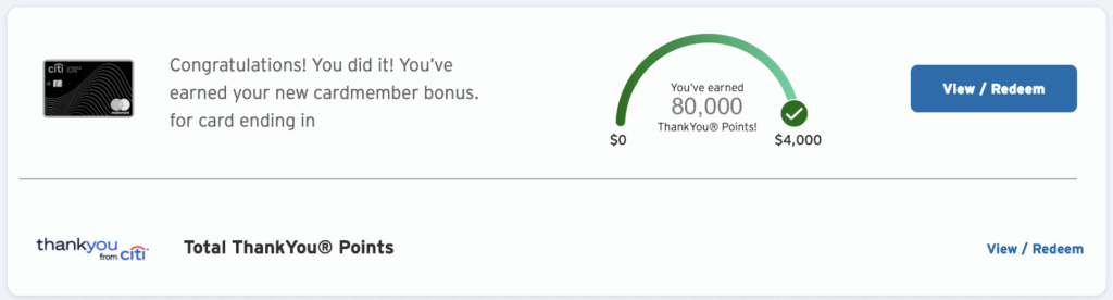Citi Sign-Up Bonus Tracker: How to Track Your Progress
