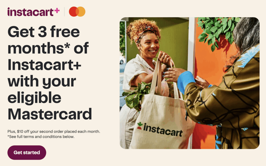 Get Free Instacart+ & Save on Peacock with an Eligible Mastercard