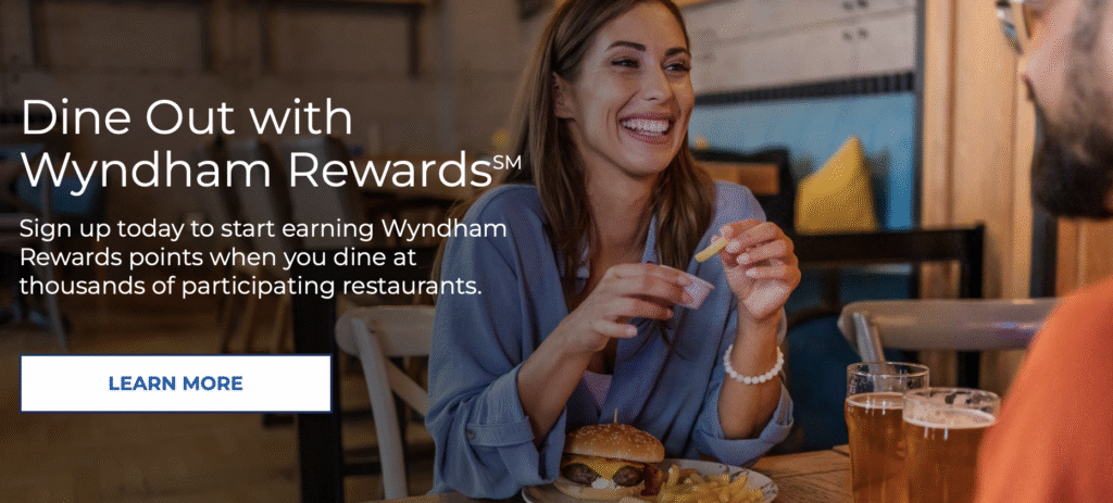 Dine Out With Wyndham Rewards: 1,000-Point Sign-Up Bonus