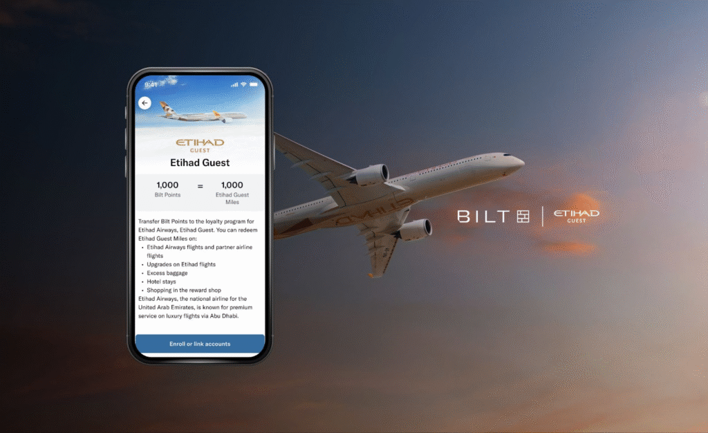 Bilt Rewards Adds Etihad Guest as 22nd Transfer Partner