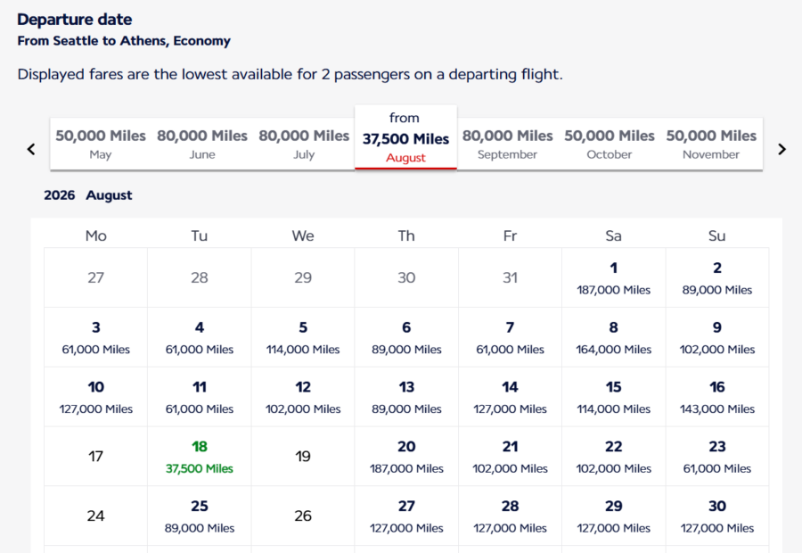 Flying Blue Award Calendar: How to Find Cheap Air France Awards