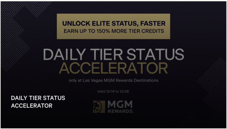 Earn MGM Status for 2026 With the Daily Tier Status Accelerator