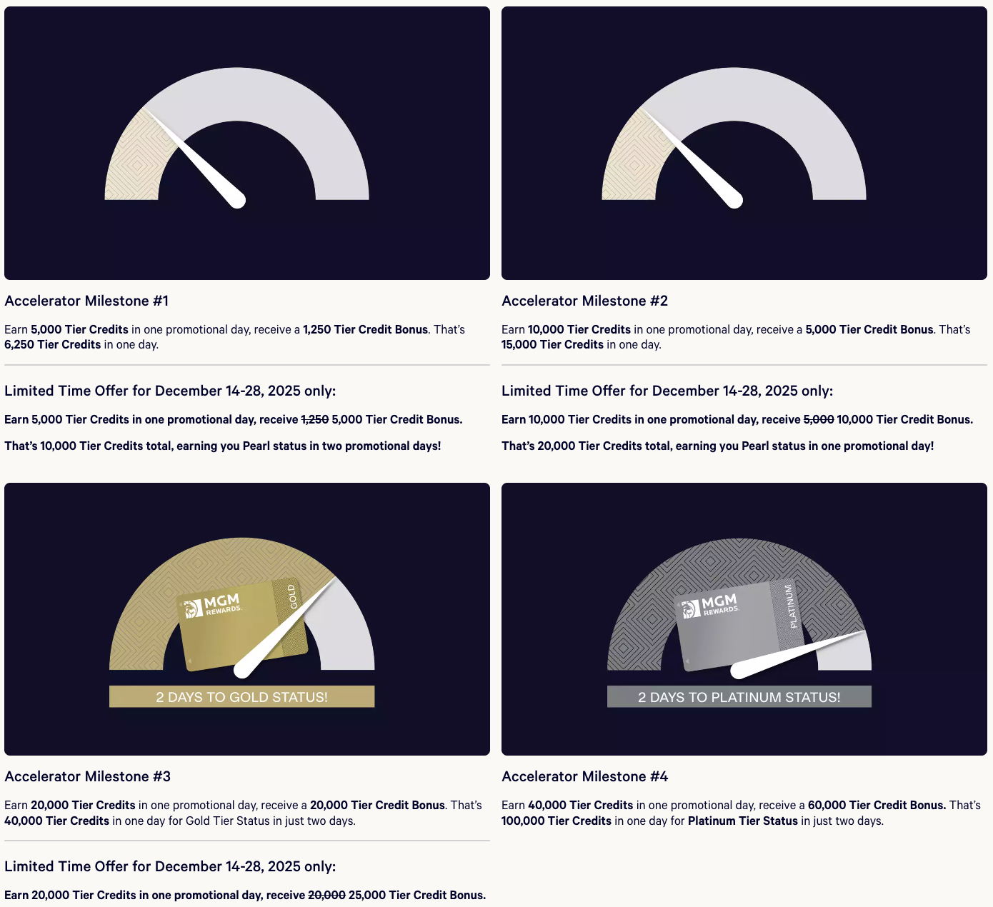 Earn MGM Status for 2026 With the Daily Tier Status Accelerator