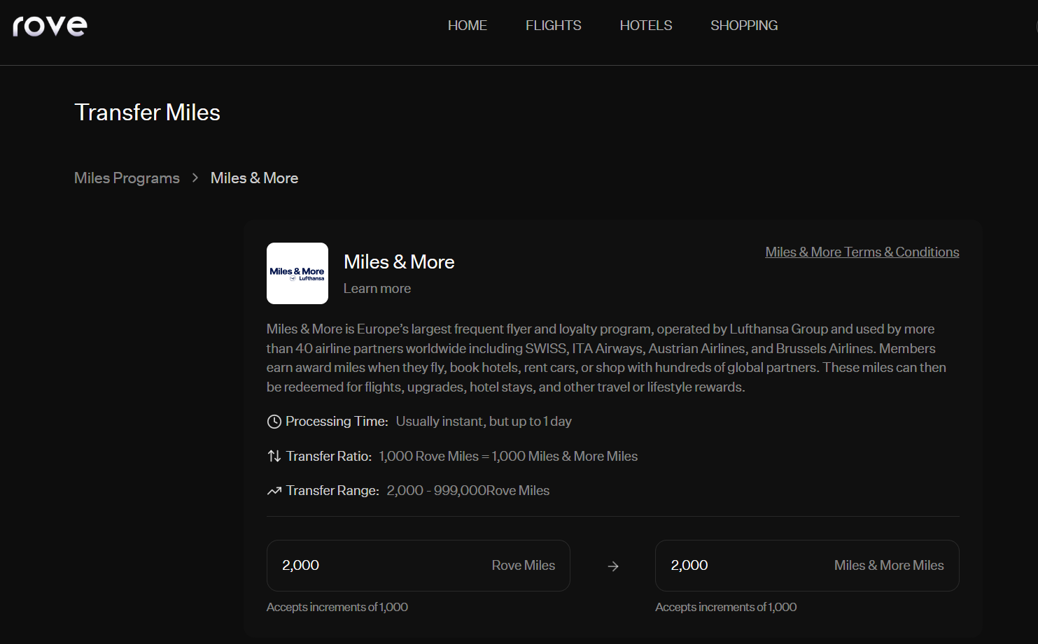 Rove Miles Launches 1:1 Transfers to Lufthansa Miles & More
