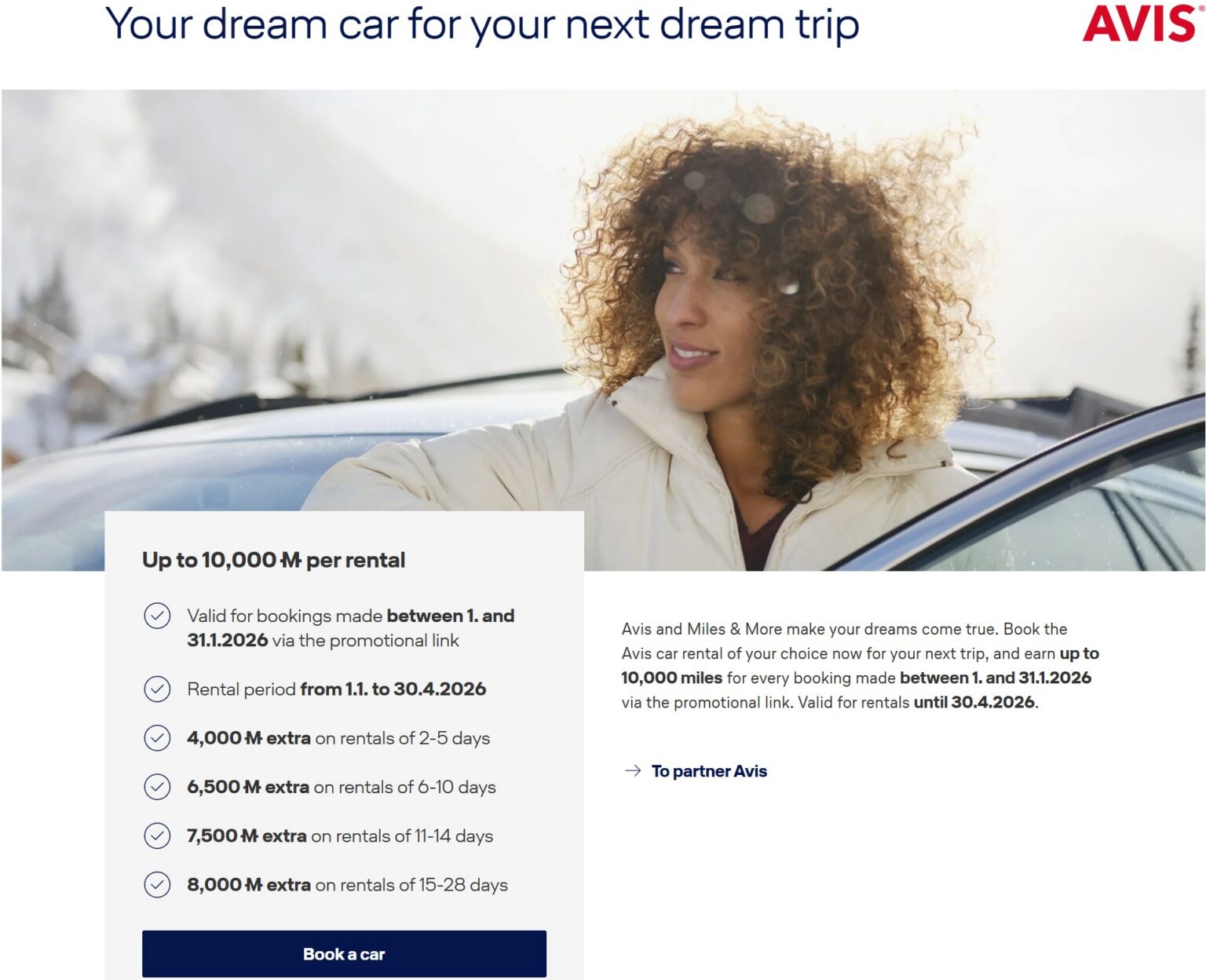 Miles & More Avis Promotion: Earn up to 24k Miles on Car Rentals