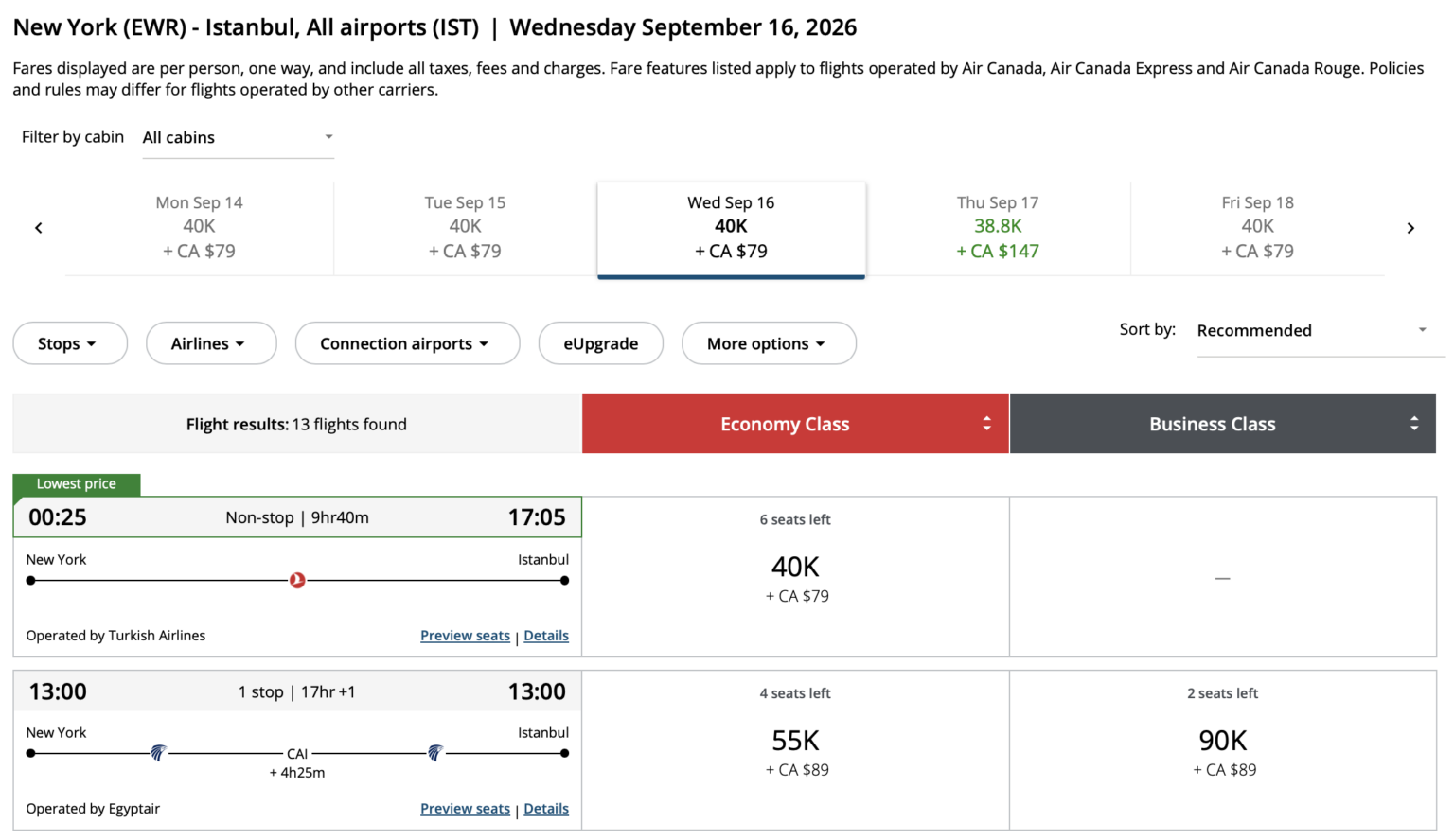 Air Canada Aeroplan Program Guide: Award Chart, Policies, Fees
