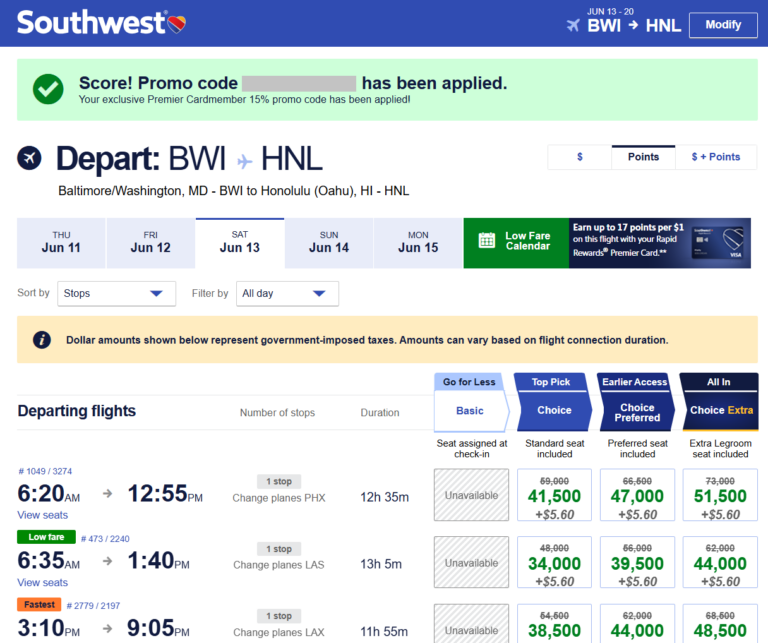 Southwest Cardholder Discount Code: Save Up to 15% Off Flights
